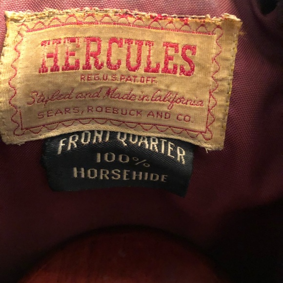 Hercules | Jackets & Coats | Vtg 4s 50s Hercules Leather Bomber Jacket ...
